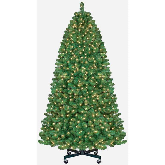 Warm White Pre-lit Medium Profile Christmas Tree – S4 Lights