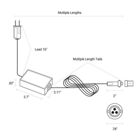 Power Adapter Lead w/ Rectifier – S4 Lights